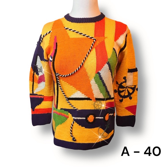 berek | Sweaters | Vtg Berek Sweater Sz S Sailing Sailboat Nautical ...